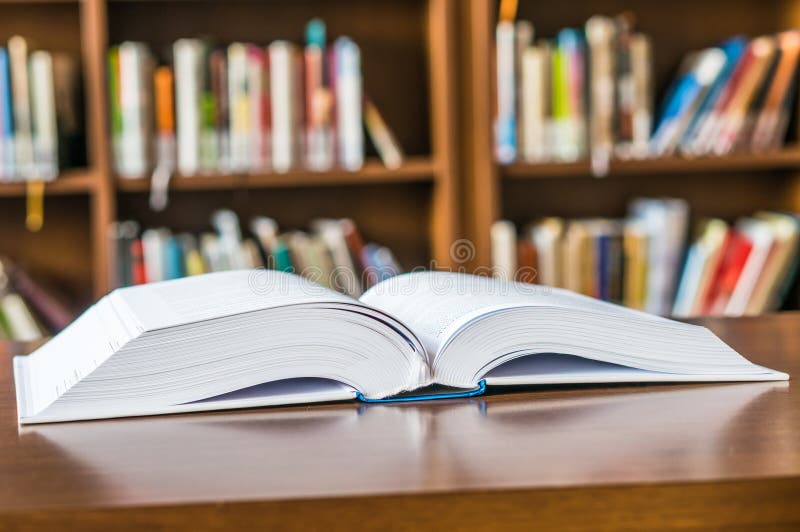 Open book on the table stock photo. Image of bookstore - 79008098