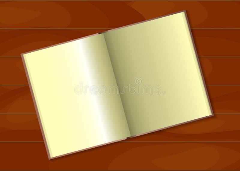 An open book on the table stock vector. Illustration of album - 33657169