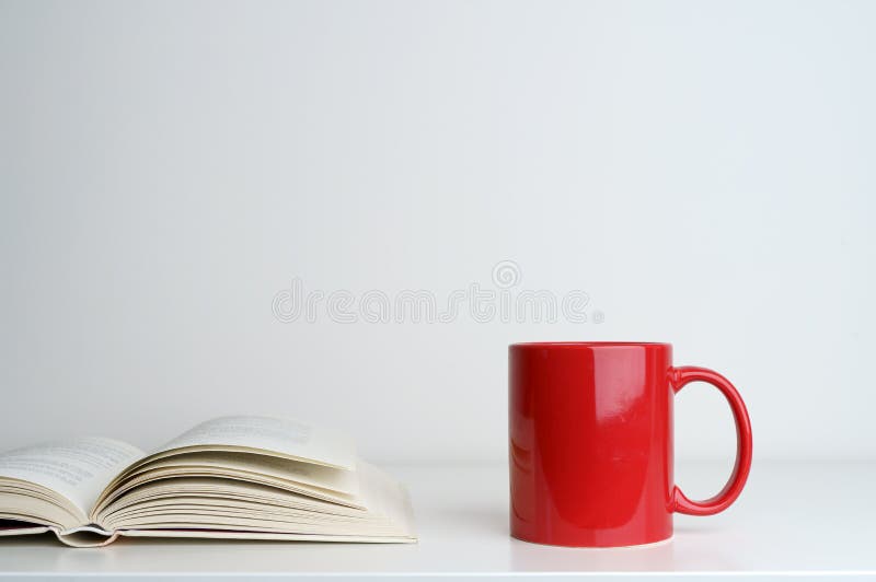 Open Book on the Table. a Book with a White Page on a Light Empty ...