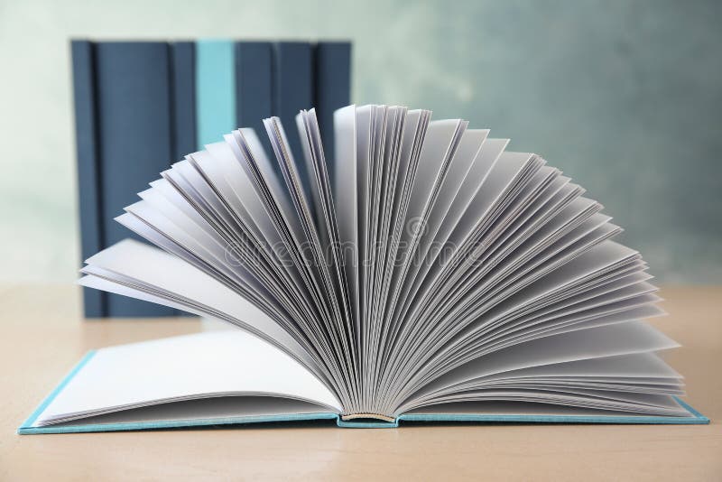 Open book on table stock image. Image of advertise, literary - 116580835