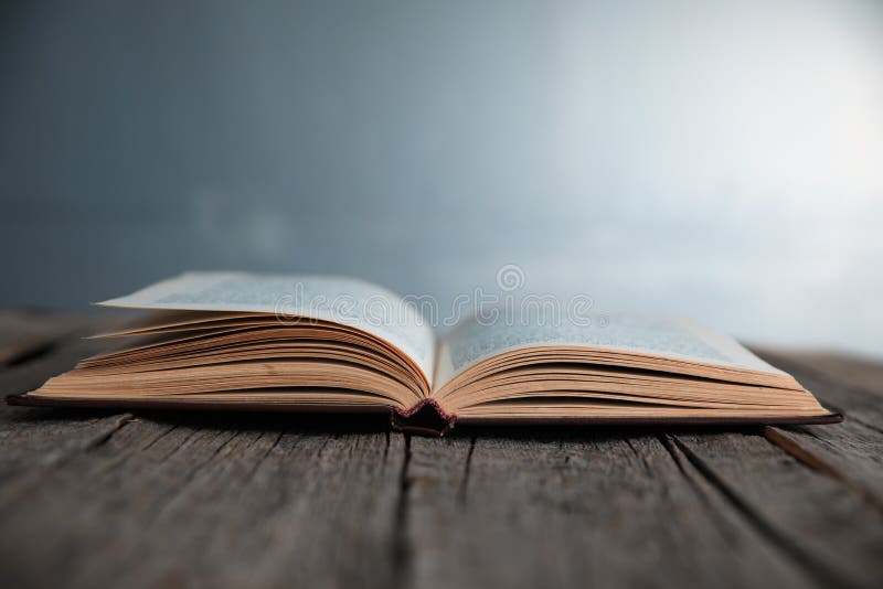 Open book on table stock image. Image of paper, information - 193993585