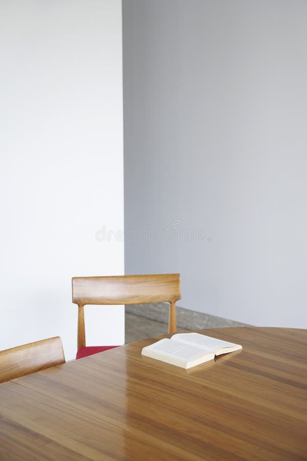Open Book on Table stock image. Image of absence, wall - 33825185