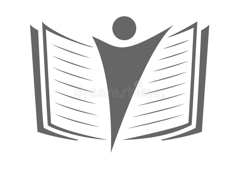 An Open Book. Template for Social Logo, Logo and Stickers Stock Vector ...