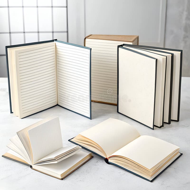 Open Book Template Vector Set Stock Illustration - Illustration of ...