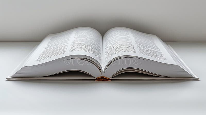 Open Book with Text on a Clean Background Stock Illustration ...