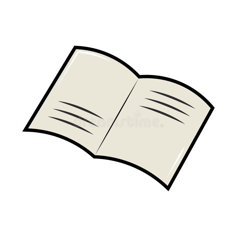 Open Book with Text Lines. Vector Stock Vector - Illustration of ...