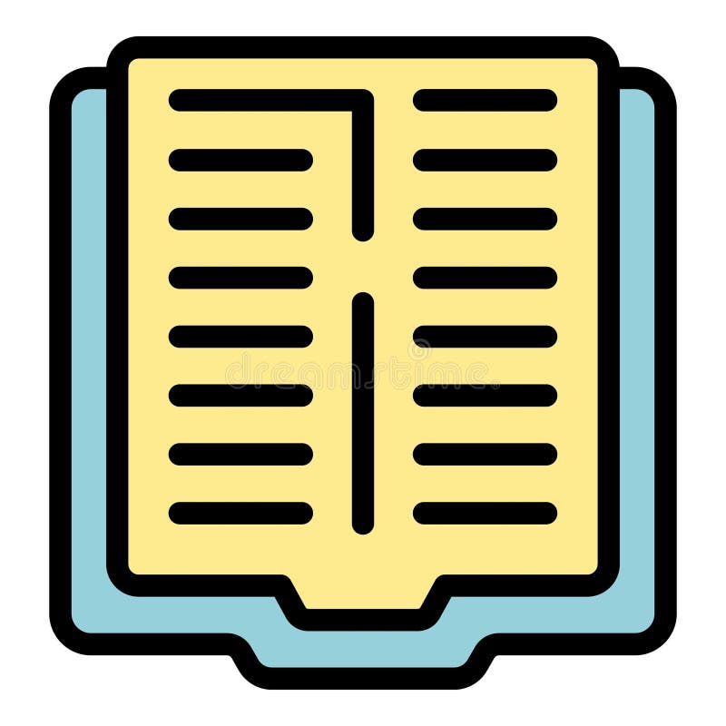Open Book with Text Representing Reading and Education Icon Stock ...