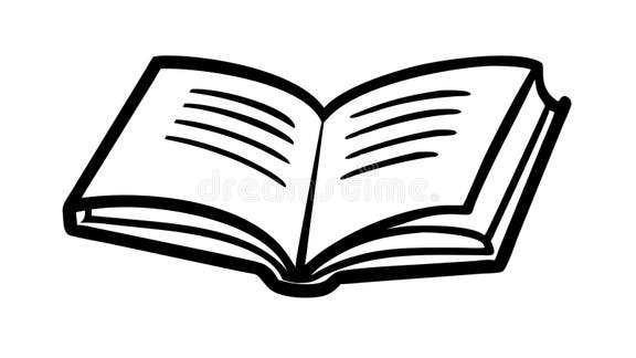 Open Book Top View Icon, Learning and Study, Outline Design, Vector ...