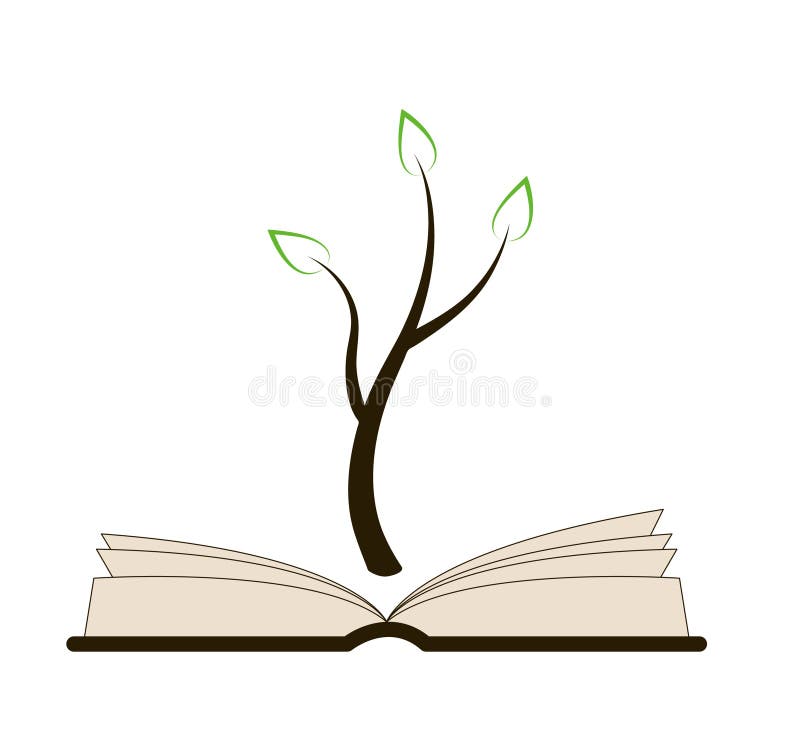 Knowledge Tree Book Logo stock vector. Illustration of novel - 32842606