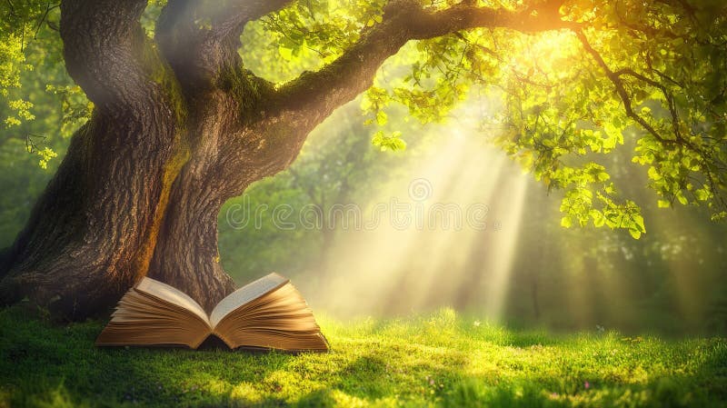 Open Book Sunlight Rays Illustration Education Knowledge Learning Concept Stock Photos - Free ...