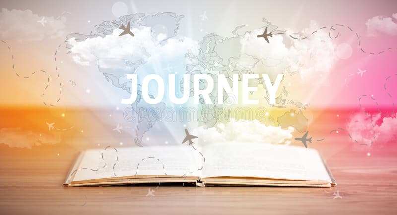 Open Book, Vacation Concept Stock Illustration - Illustration of paper ...