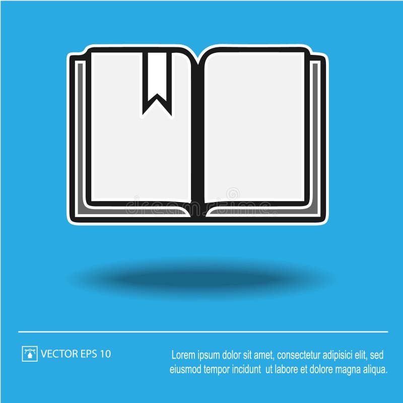 Open Book Vector Icon Eps 10. Simple Isolated Illustration Stock Vector ...