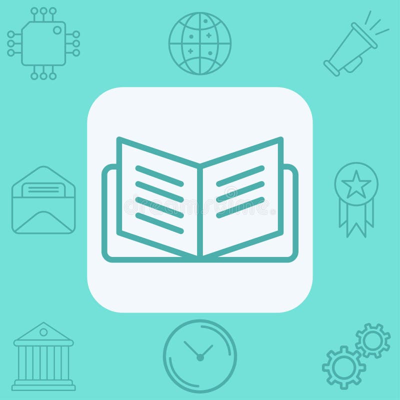 Open Book Vector Icon Sign Symbol Stock Vector - Illustration of ...