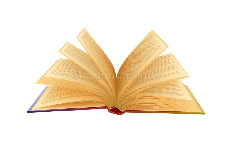Open book. stock vector. Illustration of isolated, hardcover - 256228956