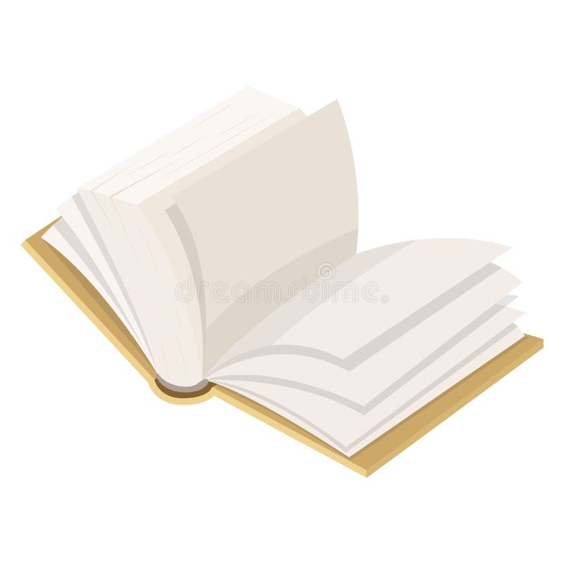 An Open Book. Vector Illustration on a White Background Stock Vector ...