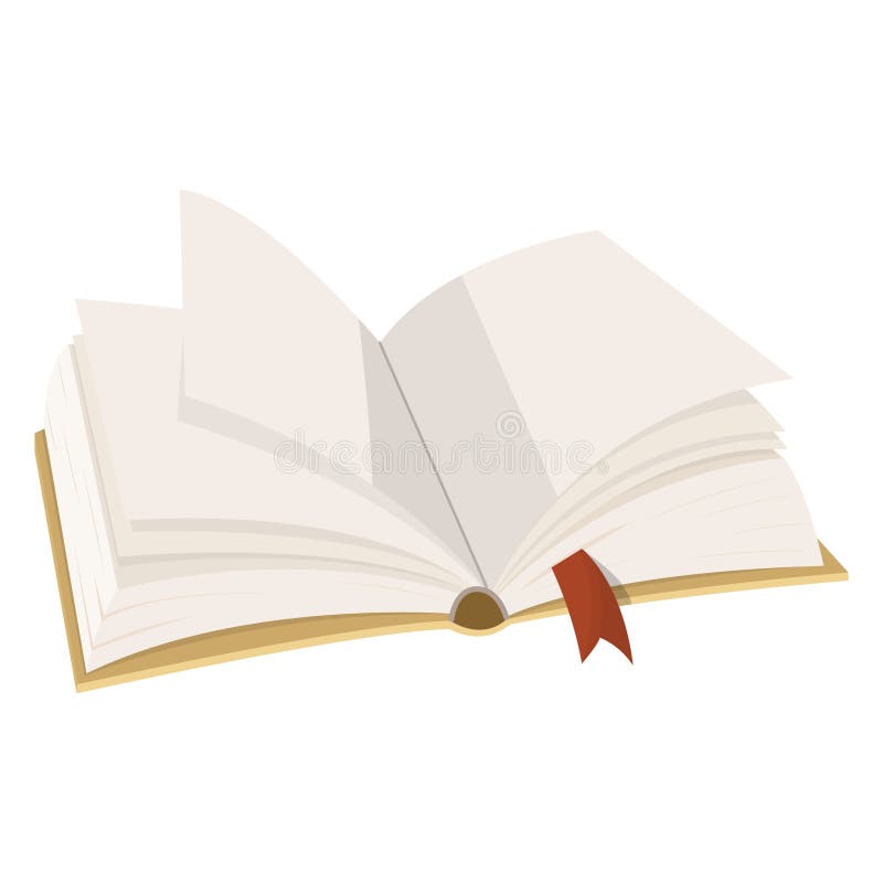 An Open Book. Vector Illustration on a White Background Stock Vector ...