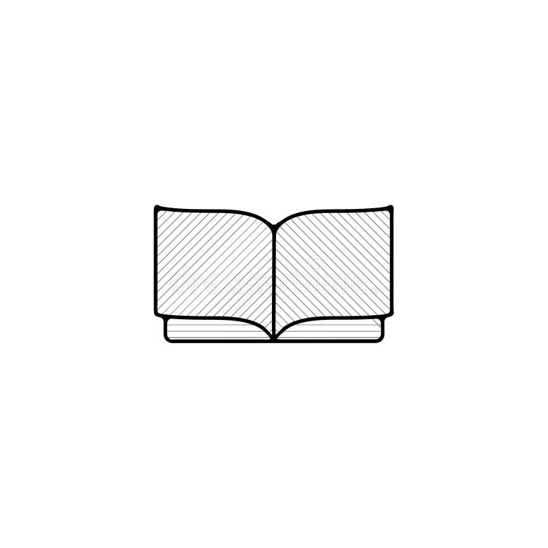 Open Book Thin Line Icon. Open Book Hand Drawn Thin Line Icon Stock ...