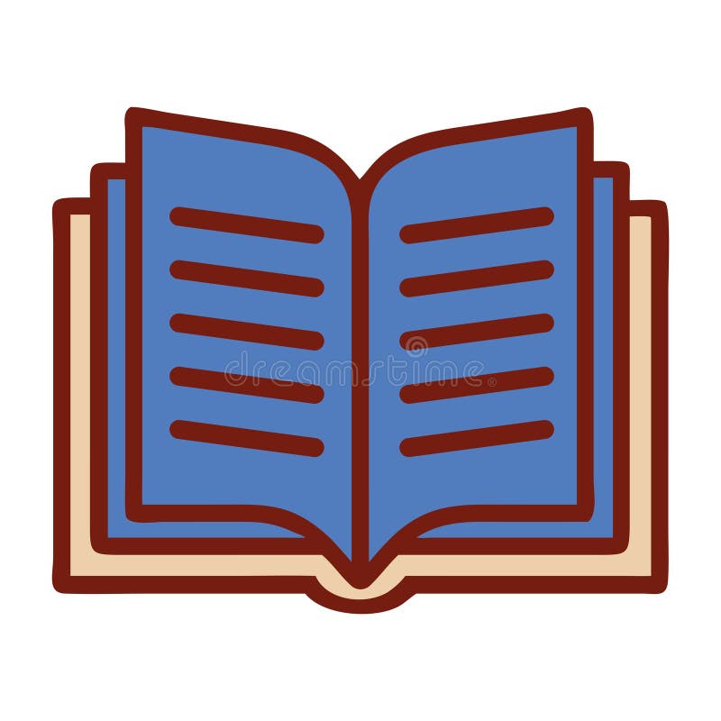 Open Book with Pages Icon stock vector. Illustration of paper - 360272525