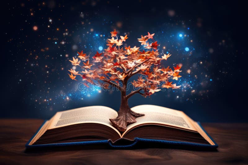 An Open Book from Which the Tree of Knowledge Grows, the Concept of the ...
