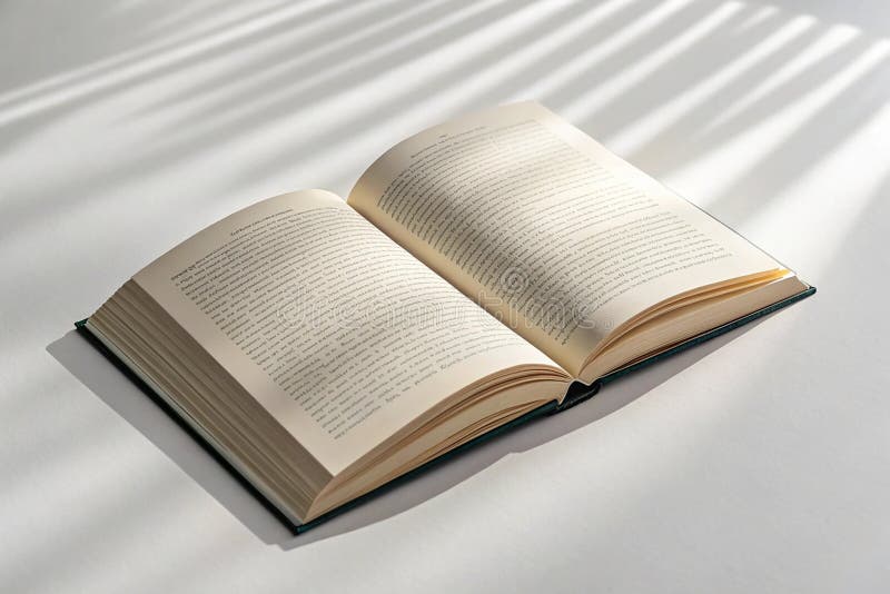 The Open Book. on a White Background Stock Image - Image of large ...