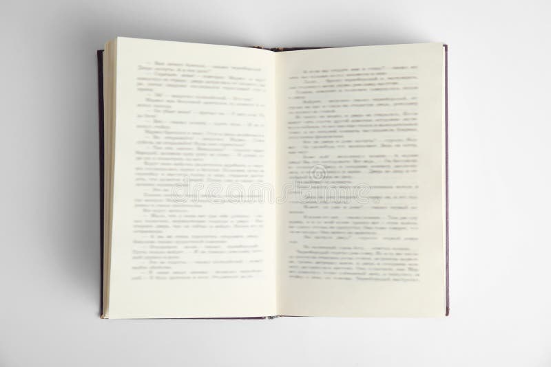 Open Book on White, Top View. Space for Text Stock Photo - Image of ...