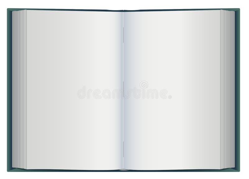 Open Book with White Blank Pages Stock Vector - Illustration of ...