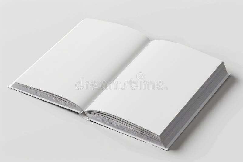 An Open Book on a White Surface, Ideal for Educational Concepts Stock ...