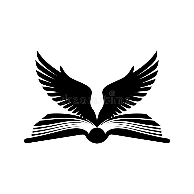 Open Book with Wings Symbolizing Knowledge Freedom Learning Vector Art ...