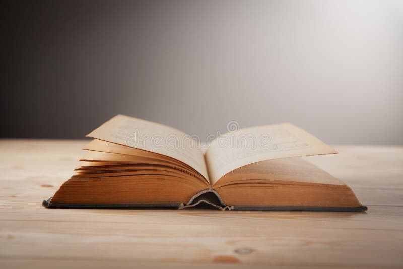 Open book on the table stock image. Image of copy, design - 216028119