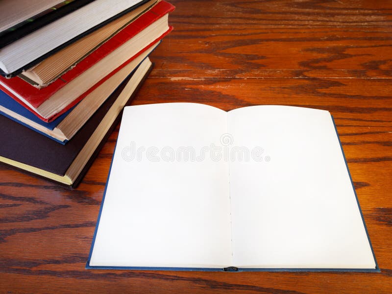 Open book on wooden table stock photo. Image of literature - 36181952
