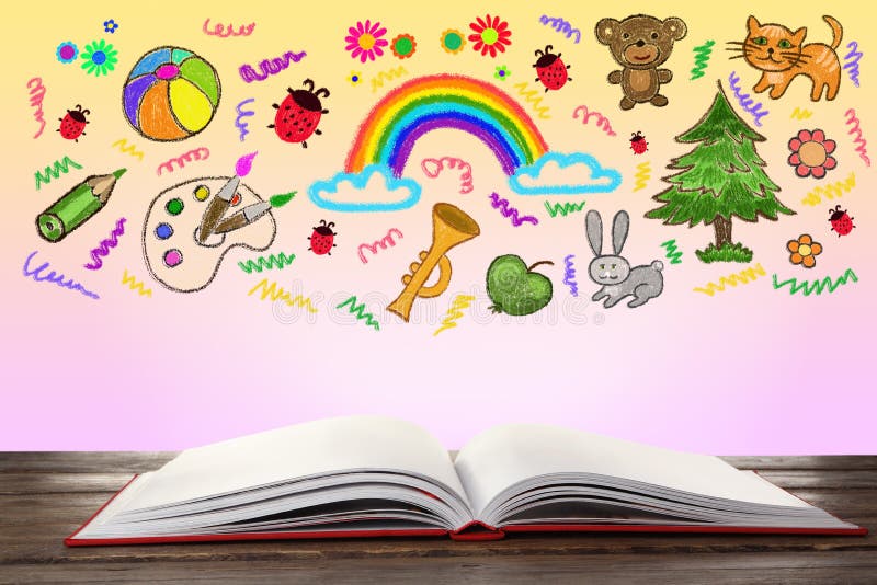 Drawing Open Book Table Stock Illustrations – 1,066 Drawing Open Book ...