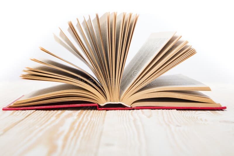 Open Book on Wooden Table. Back To School Stock Photo - Image of novel ...