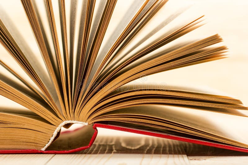 Open Book on Wooden Table. Back To School Stock Image - Image of ...