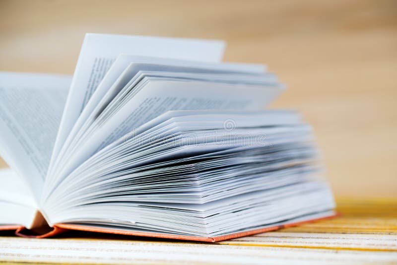 Open Book on Wooden Table. Back To School Stock Photo - Image of ...