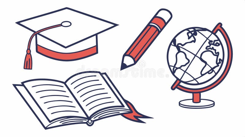 Open Book and Globe, Education and World Knowledge Symbol Vector Design ...