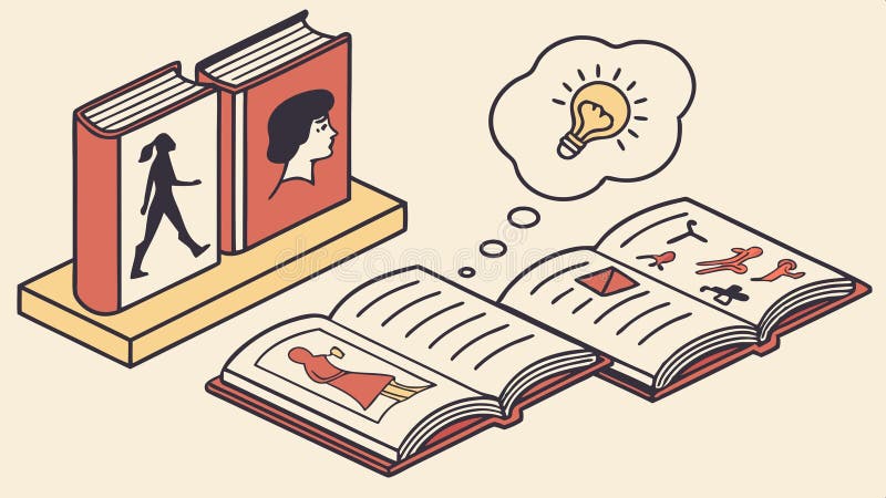 Open Books Illustration, Learning Resources and Reading Material Vector ...