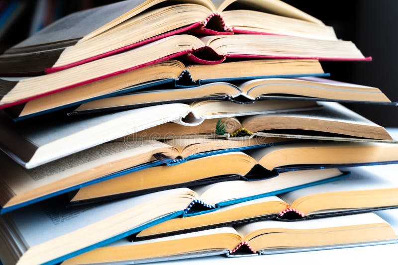 Books Stacked on Top of Each Other. Stock Photo - Image of diploma ...