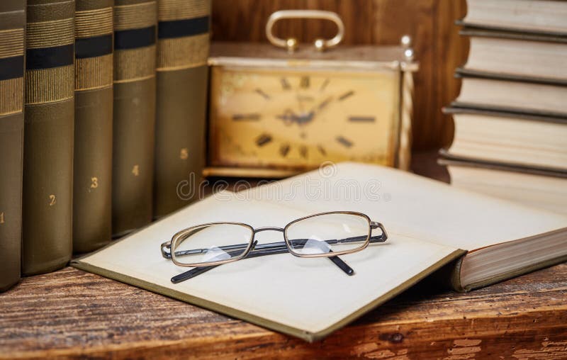 Open Books Ready for Reading on the Desk Stock Photo - Image of ...