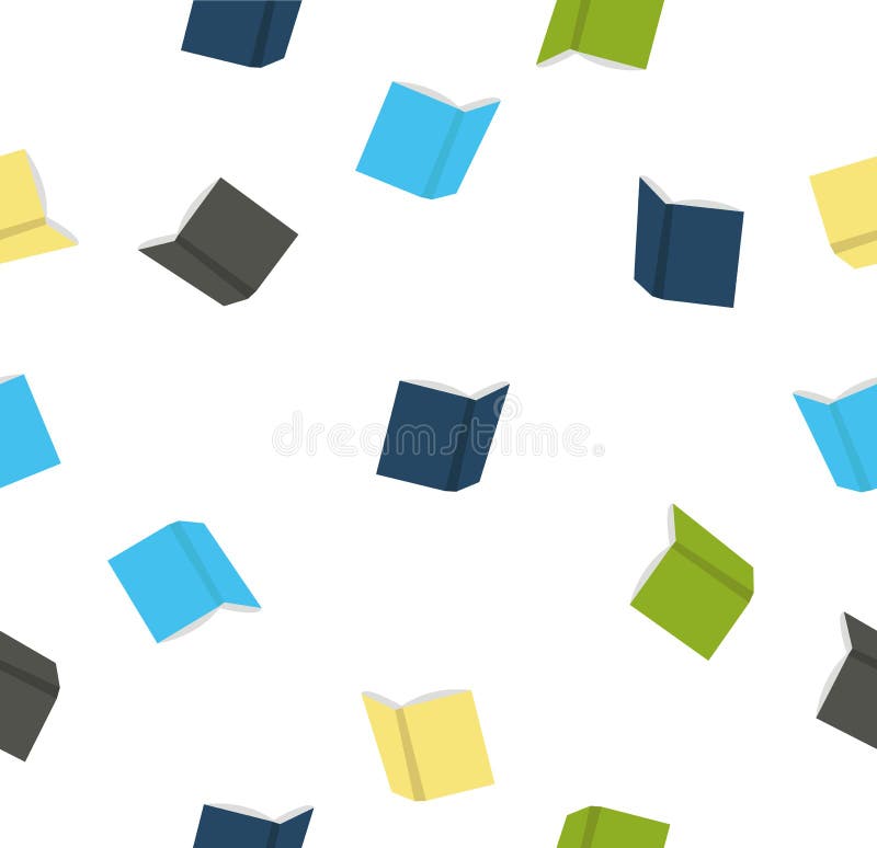 Red Open Books Seamless Pattern Stock Vector - Illustration of books ...