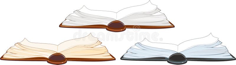 Open books stock vector. Illustration of read, yellowed - 45779257