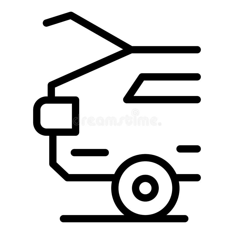 Car with Open Boot Icon, Outline Style Stock Vector - Illustration of ...