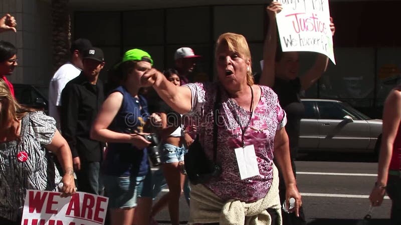 Open Borders Protest in Phoenix Stock Video - Video of immigrants ...