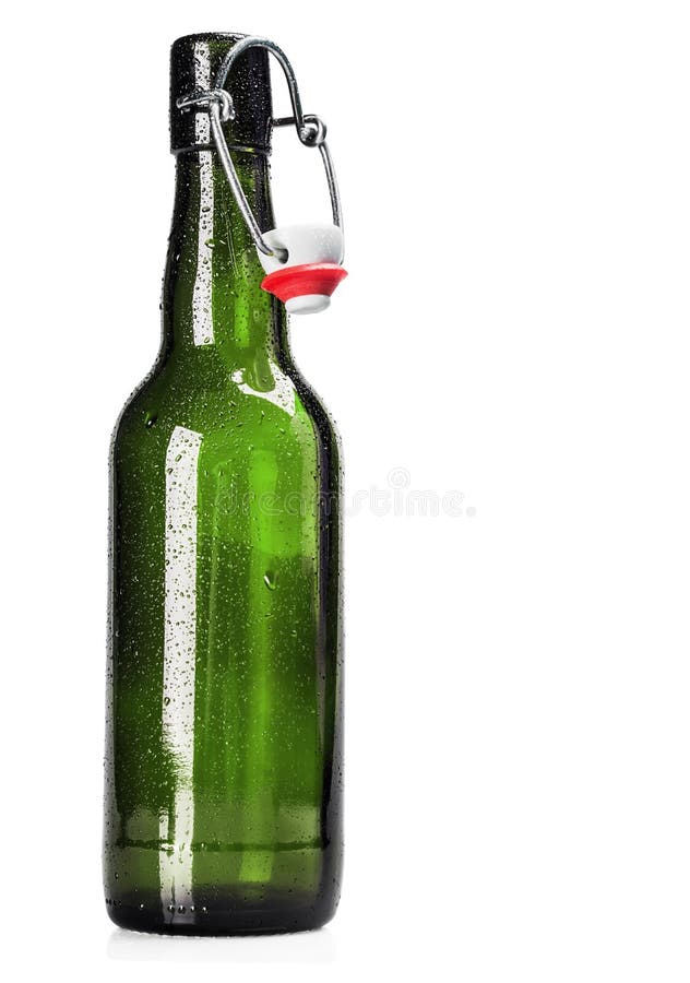 Open Bottle of Beer on a White Stock Photo - Image of object, alcohol ...
