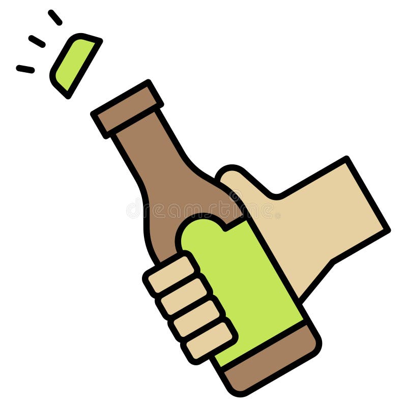 Open Bottle Icon, Summer Vacation Related Vector Stock Vector ...