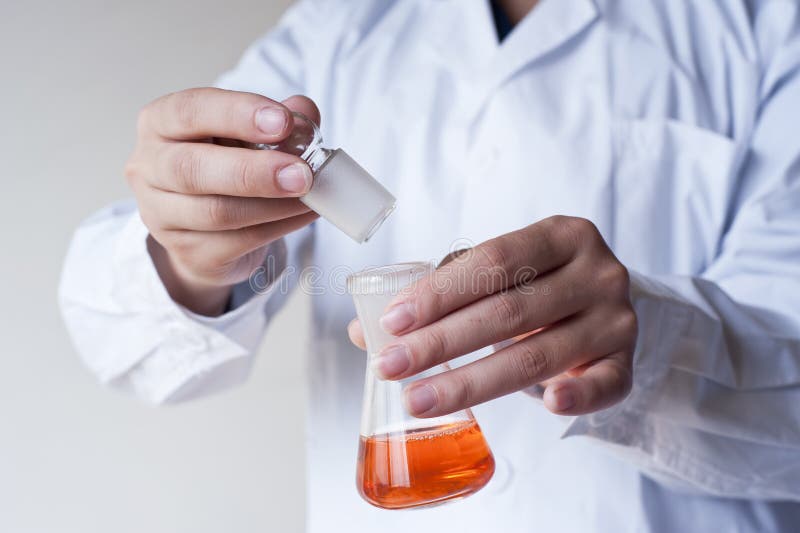 Open the bottle of reagent stock image. Image of pharmaceutical - 24770493