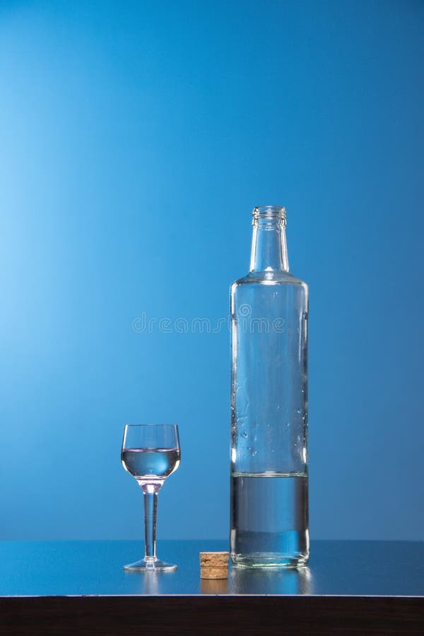 Open Bottle Vodka Glass Full Vodka Table Stock Photos - Free & Royalty ...