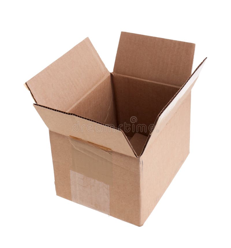 Open cardboard box stock photo. Image of white, deliver - 14685016