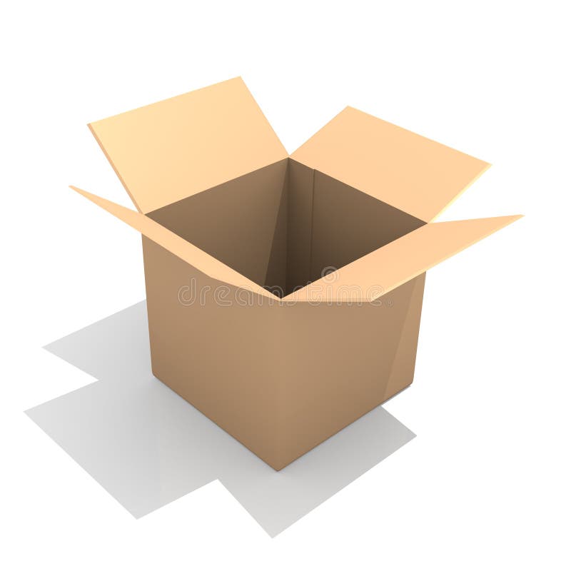 Open Box stock vector. Illustration of courier, board - 13282070