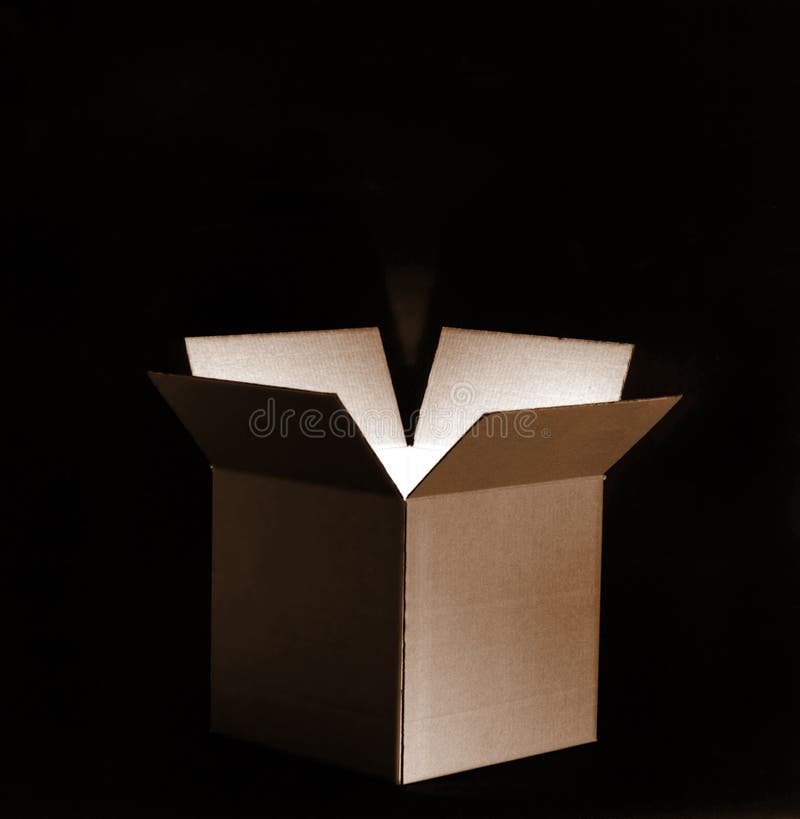 Open box stock photo. Image of light, packaging, package - 8048726