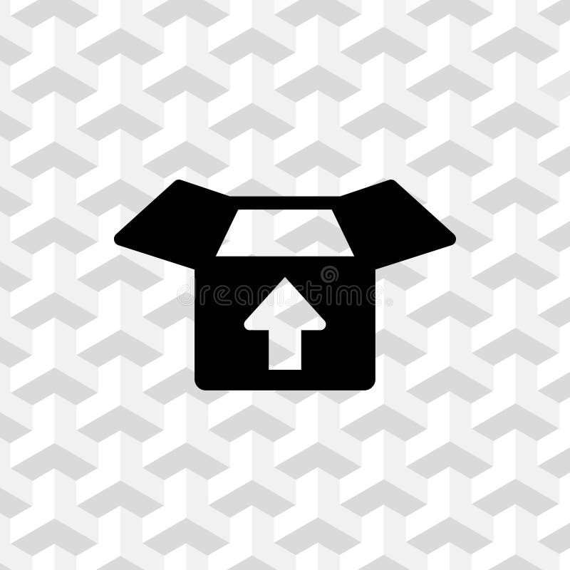 Open Box with Arrow Icon Stock Vector Illustration Flat Design Stock ...